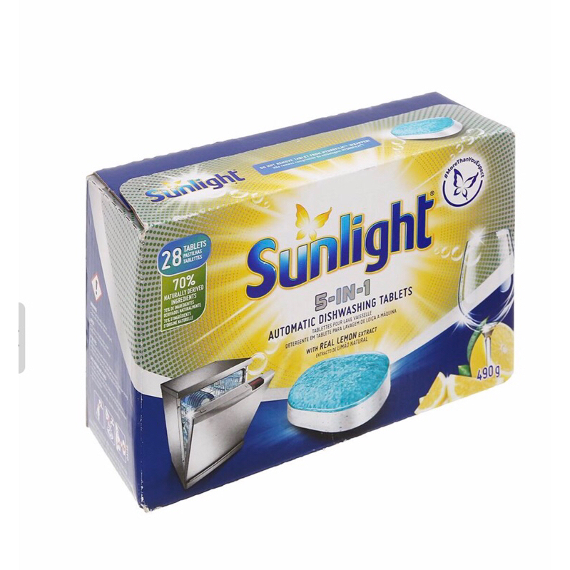 Viên rửa chén Sunlight 5 trong 1 cho máy rửa chén bát với công nghệ ...