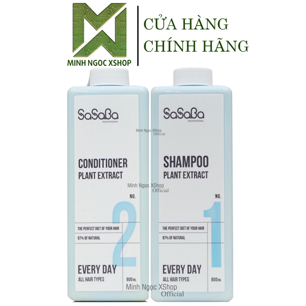 Dầu gội xả hoàn hình Sasaba NO.1 NO.2 800ML | Shopee Việt Nam
