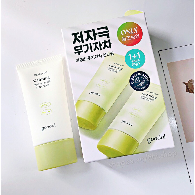 [ Goodal ] Kem chống nắng vật lý nâng tone nhẹ nhàng Calming Mineral ...