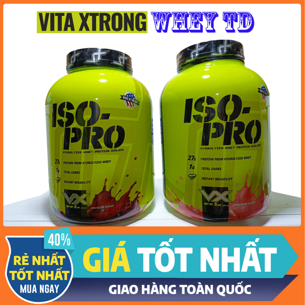 WHEY ISO Pro VitaXtrong 5lbs - Whey Thủy Phân tăng cơ hồi phục cơ bắp ...