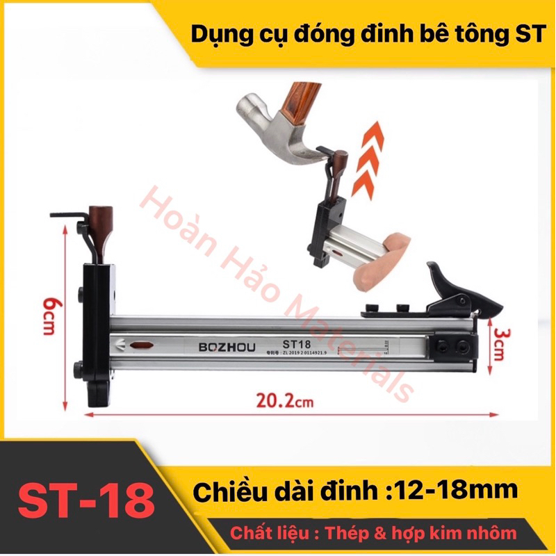 [Chính hãng] Dụng cụ hỗ trợ đóng đinh bê tông ST18, ST18B, ST38B thương hiệu BOZHOU | Shopee ...