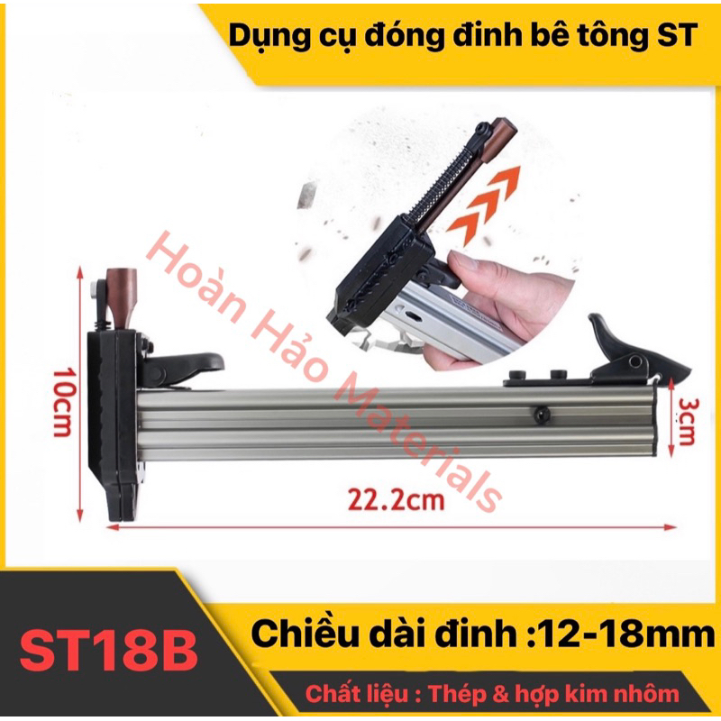 [Chính hãng] Dụng cụ hỗ trợ đóng đinh bê tông ST18, ST18B, ST38B thương hiệu BOZHOU | Shopee ...