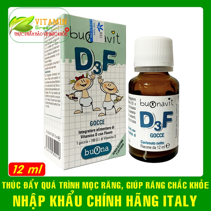 Buonavit D3F Bổ sung Vitamin D3 và Fluor thúc đẩy quá trình mọc răng ...