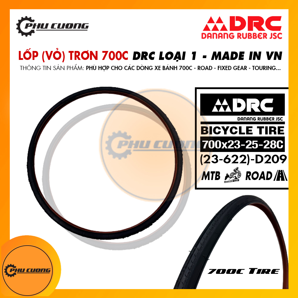 Vỏ Lốp Xe Đạp 700x23C - 25C - 28C DRC Loại 1 - Cho Các Dòng Xe Sử Dụng ...