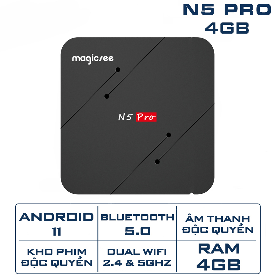 Android tivi box Magicsee N5 pro 2023 Ram 4GB - Android 11 - Chip ...