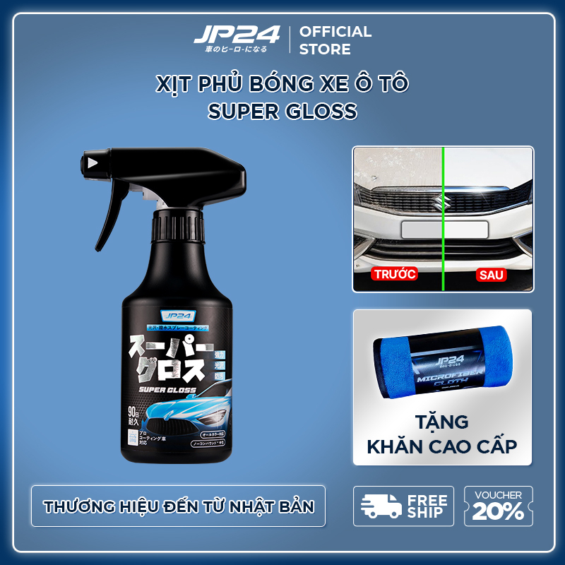 [Chính Hãng JP24] Chai XỊT PHỦ BÓNG SƠN xe ô tô cao cấp - JP24 Super Gloss, tăng độ bóng bề mặt ...