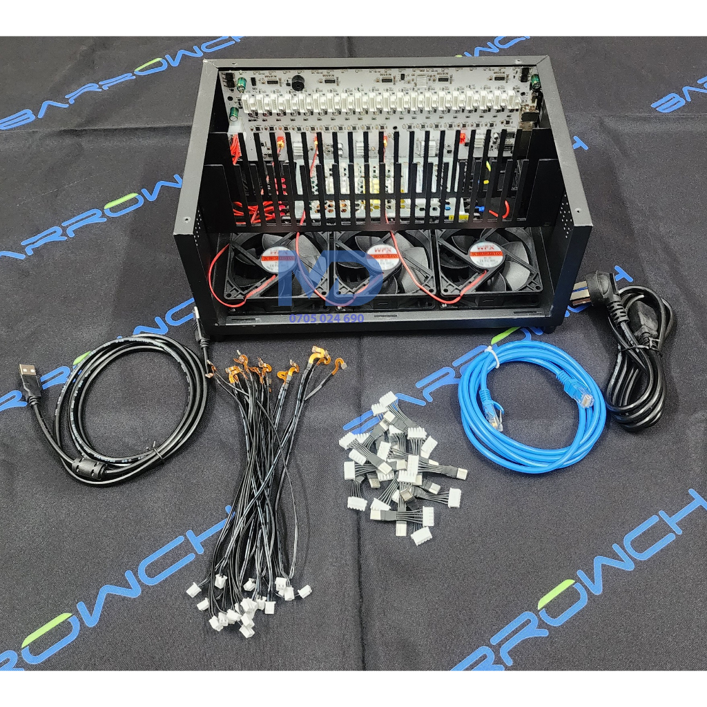 Bộ Box Phone Farm USB + Lan (OTG) Đầy Đủ , Lắp Được cho các điện thoại ...