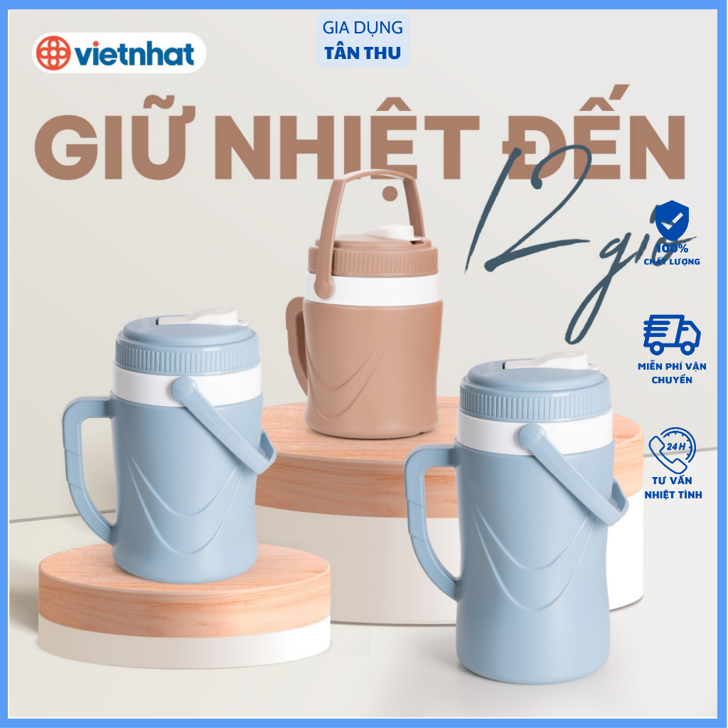Bình giữ nhiệt dung tích 1L, 2L, 3L Việt Nhật siêu bền đẹp tiện lợi ủ nóng lạnh chất lượng cao ...
