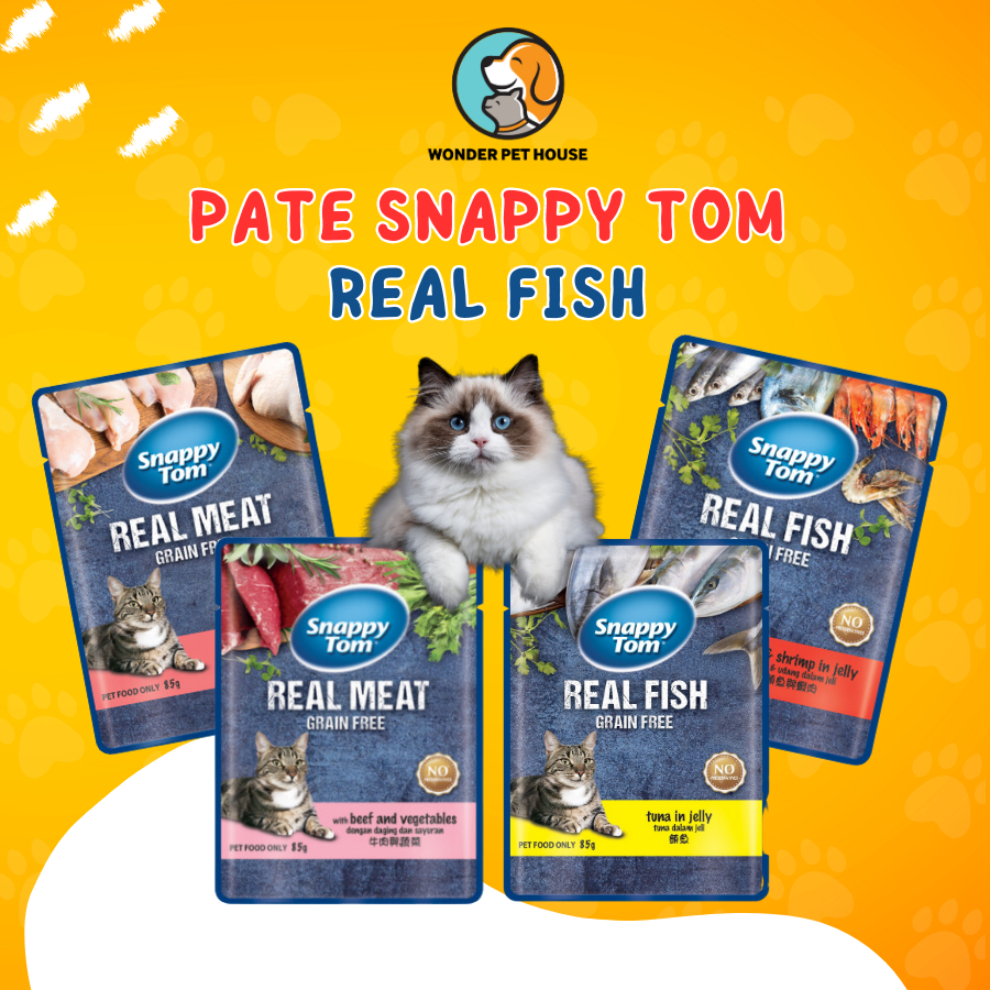 Pate Snappy Tom Real Fish 85g - Món ngon cho Boss Mèo Cá tươi | Shopee ...