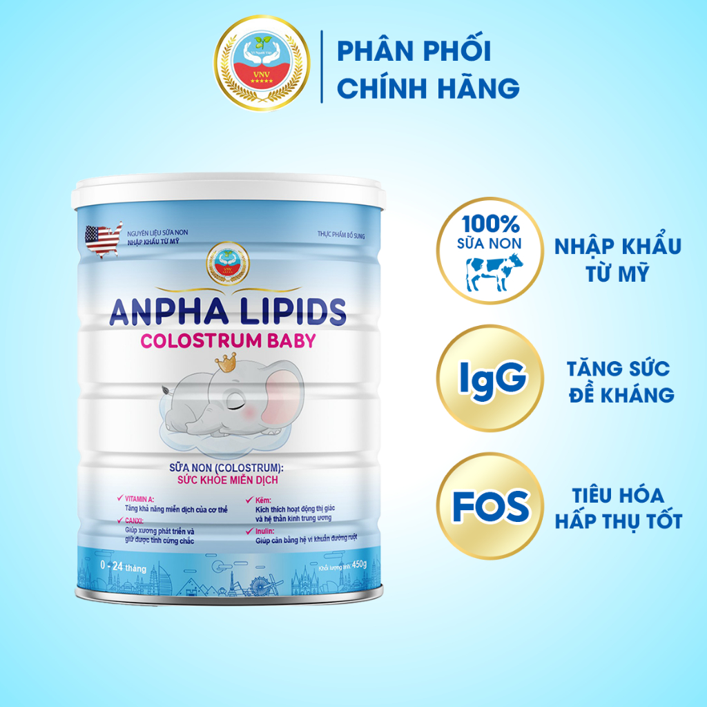 Sữa non Anpha Lipids Colostrum BaBy 450g phân phối chính hãng bởi VNV ...