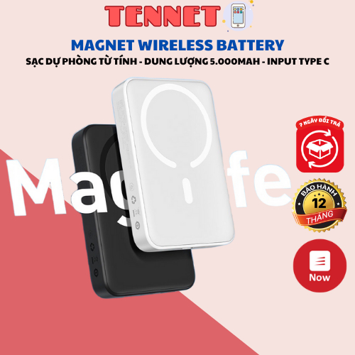 Pin Sạc Dự Phòng Không Dây Từ Tính Dung Lượng 5.000 mAh Dành Cho 12 / ...