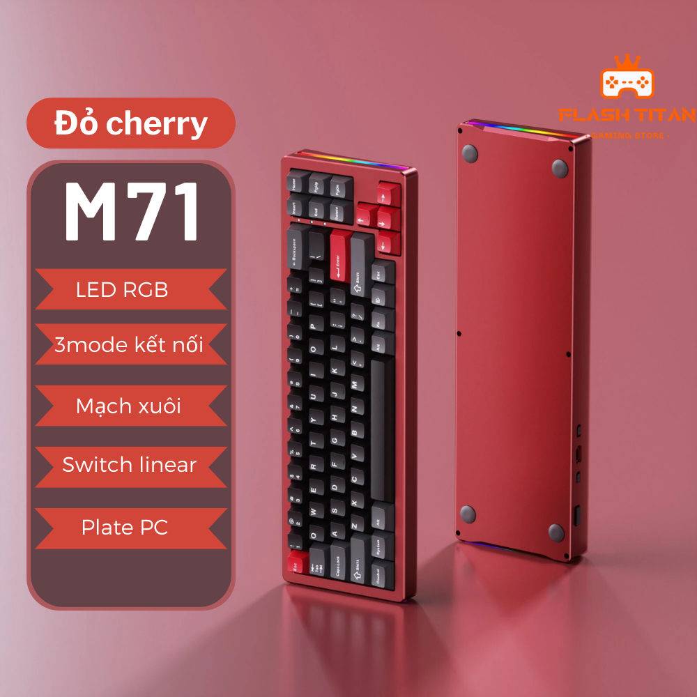 Bàn Phím Cơ Không Dây M71 Nhôm CNC 3 Mode kết nối - Hỗ trợ Hotswap ...