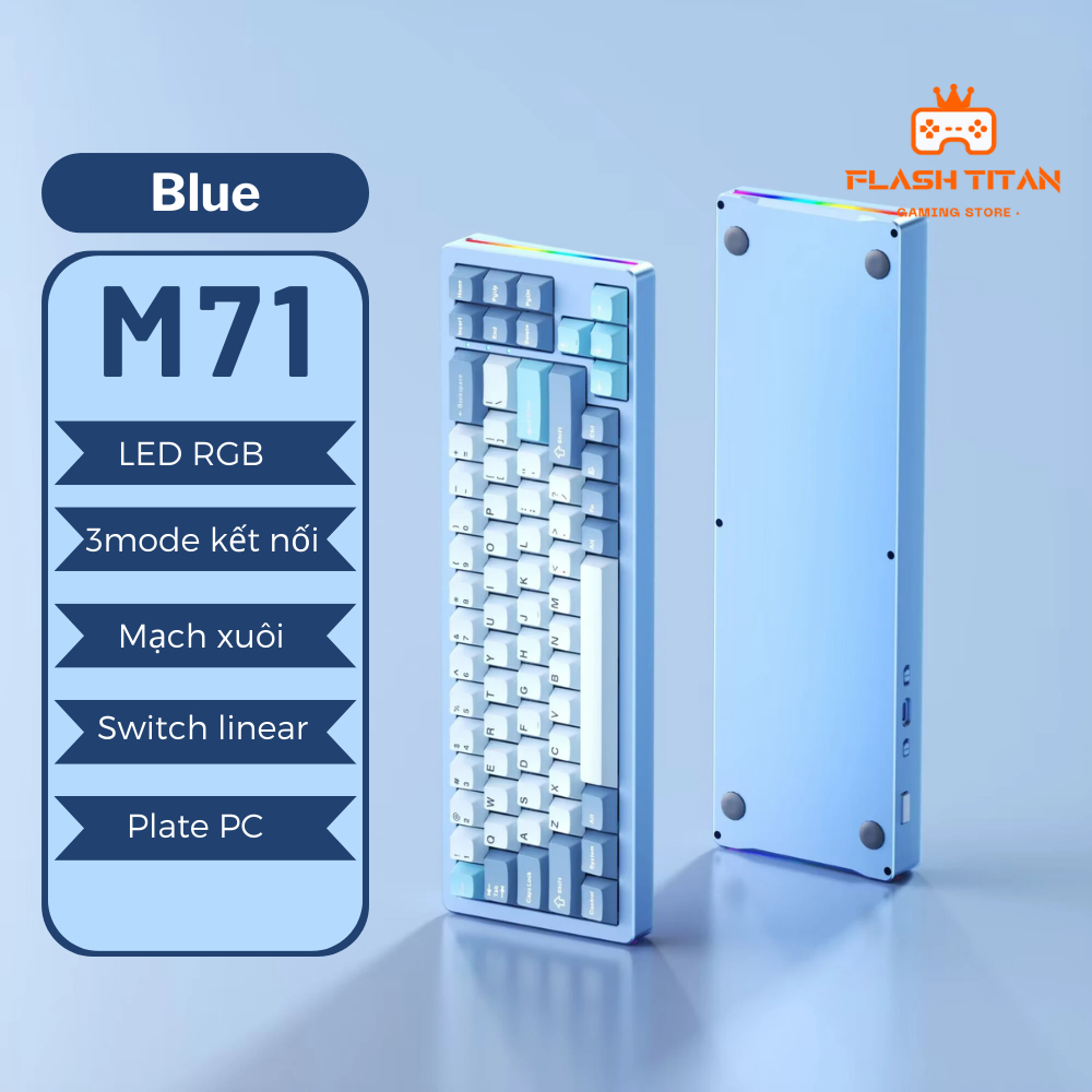 Bàn Phím Cơ Không Dây M71 Nhôm CNC 3 Mode kết nối - Hỗ trợ Hotswap ...