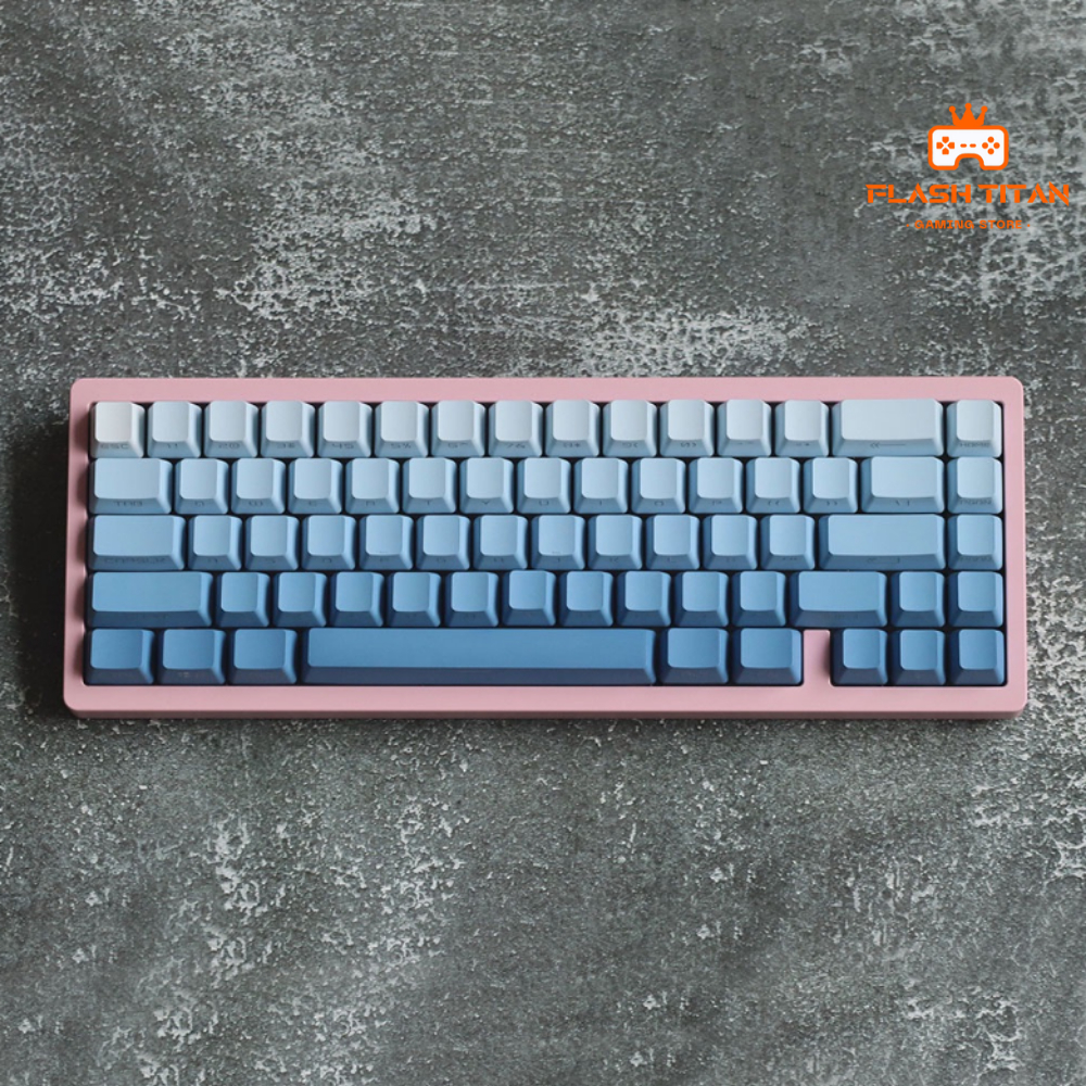 Keycap JKDK Polar PBT phối màu Ombre - OEM profile - Keycap custom hiệu ứng ánh sáng đẹp mắt ...