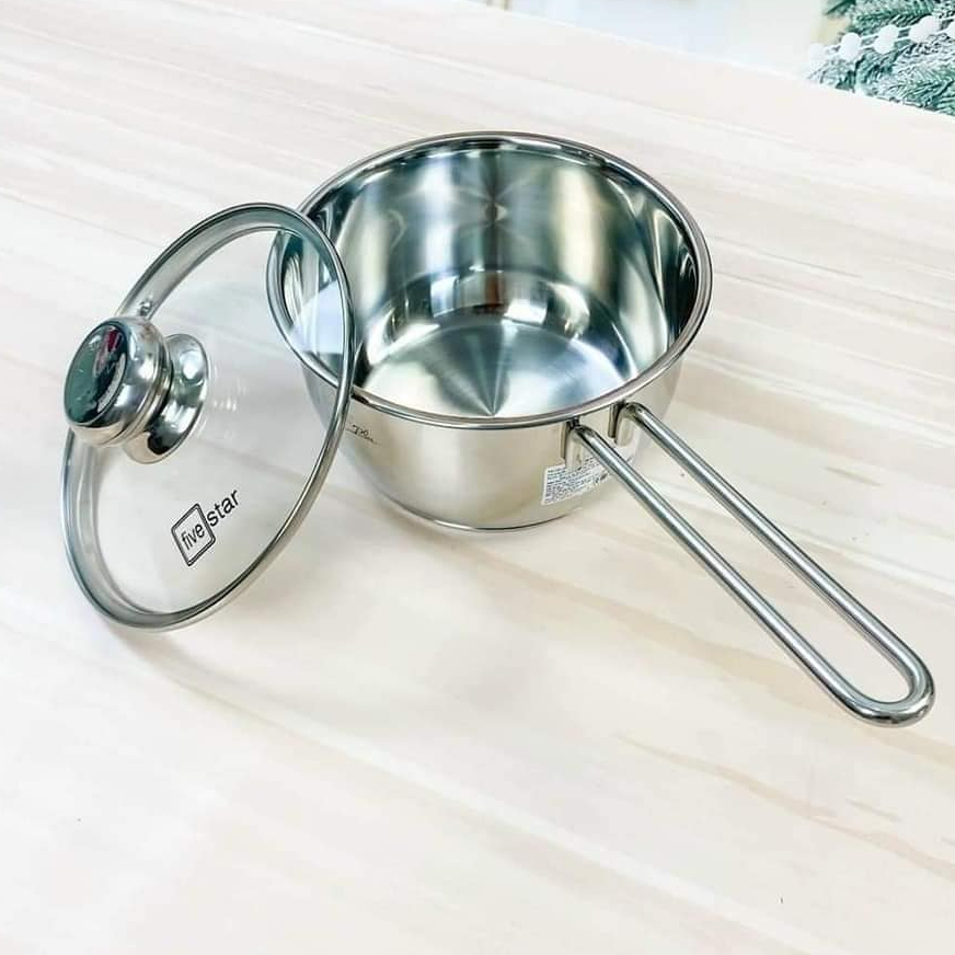 Nồi/Quánh nấu bột cho bé Fivestar 16cm -18cm chất liệu inox 304 Đáy từ , sử dụng trên mọi loại ...