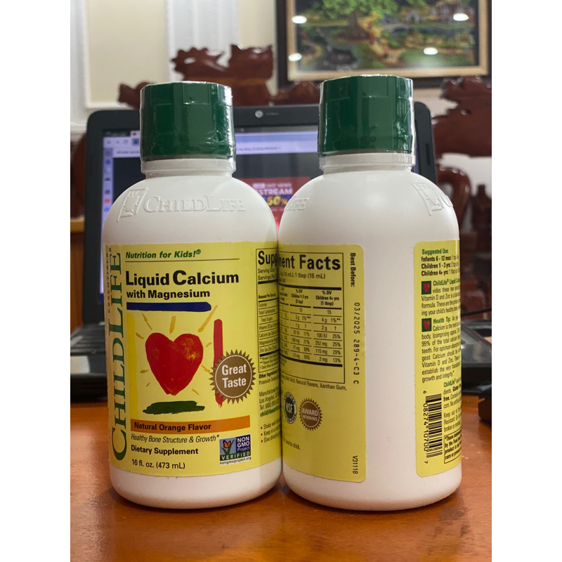 [Chính Hãng] Date 06.2025 Siro cho trẻ Child Life Liquid Calcium with ...