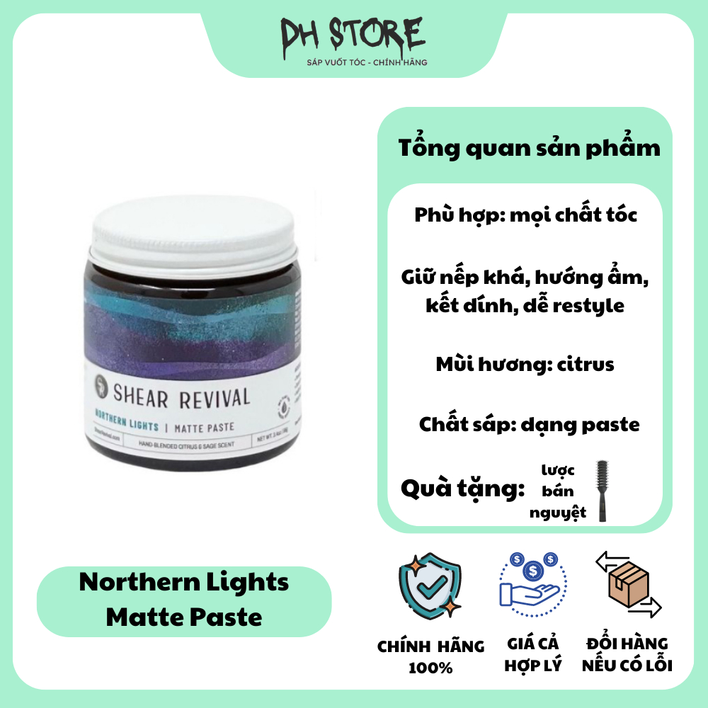 [CHÍNH HÃNG] Sáp vuốt tóc Shear Revival NORTHERN LIGHTS MATTE PASTE ...