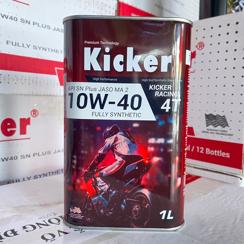 Nhớt Kicker Racing 10W40, API SN Plus dung tích 1L dùng cho xe số, xe ...