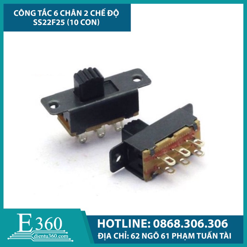 CÔNG TẮC 6 CHÂN 2 CHẾ ĐỘ SS22F25( 10 CON) | Shopee Việt Nam