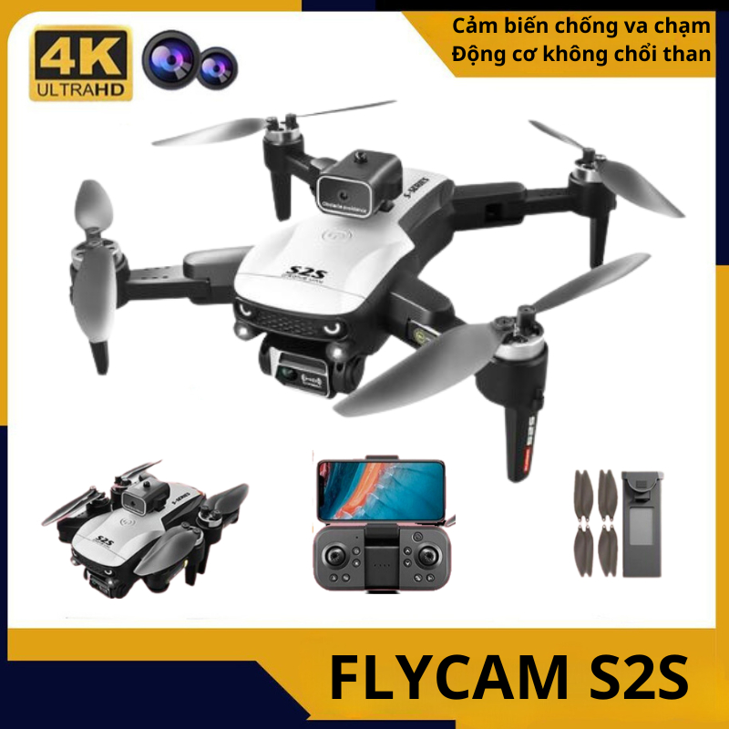Flycam S2S động cơ không chổi than camera kép 4K, cảm biến chống va ...