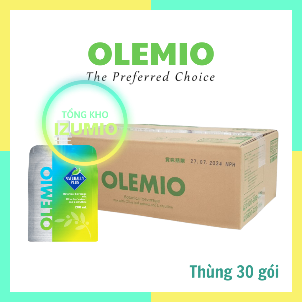 [Tặng 1 Gói OLEMIO][DATE NEW 12/2024] THÙNG 30 GÓI OLEMIO - NƯỚC HYDRO ...