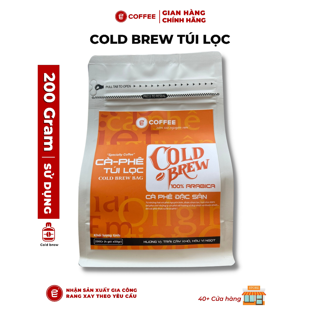 Cafe cold brew túi lọc gói dùng thử 100gr Cafe Arabica đặc sản với ...