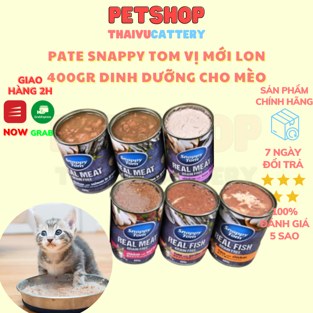 Pate Snappy Tom lon 400gr vị mới nguyên thịt trong nước sốt dễ ăn cho mèo mọi lứa tuổi | Shopee ...