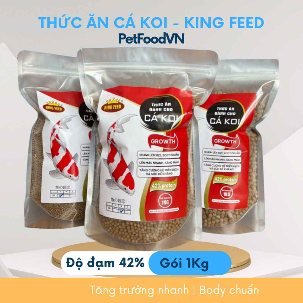 King Feed Thức Ăn Cá Koi 42% Đạm - Tăng Size Nhanh | Shopee Việt Nam