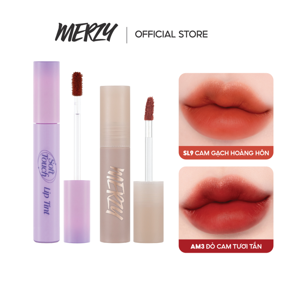 Combo 2 Son Kem Siêu Lì Merzy Soft Touch Lip Tint 3g (Ver 2) + Son Kem ...