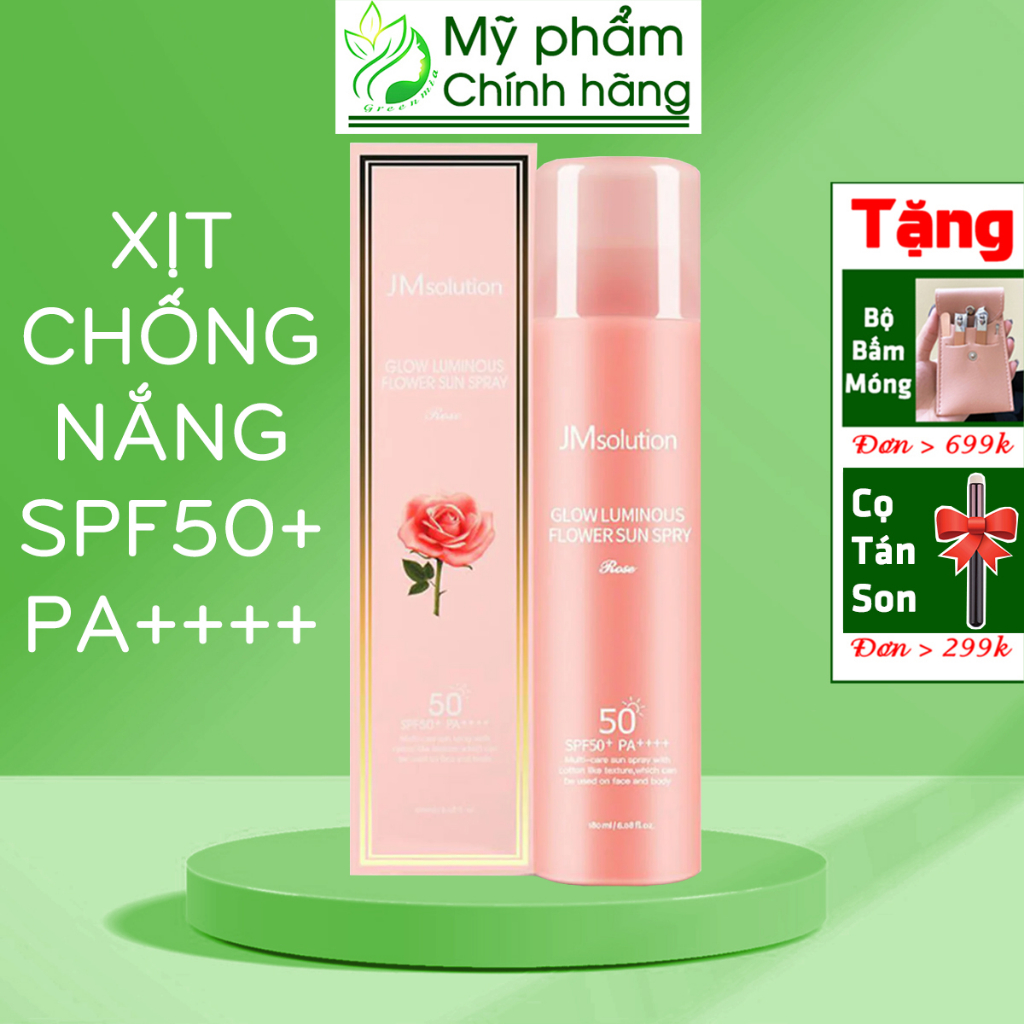 JMSOLUTION Xịt Chống Nắng HOA HỒNG JM Solution Glow Luminous SPF50+PA++ ...