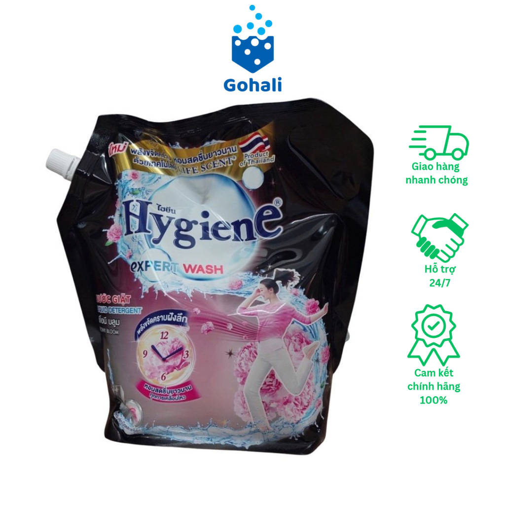 Nước giặt xả 2 trong 1 HYGIENE Thái Lan 1800ml đậm đặc xả quần áo thơm Laundry detergent expert ...