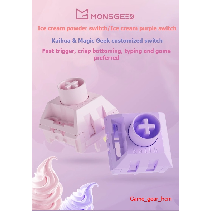 Switch AKKO lẻ Ice cream powder, Ice cream purple, mới 100% | Shopee ...