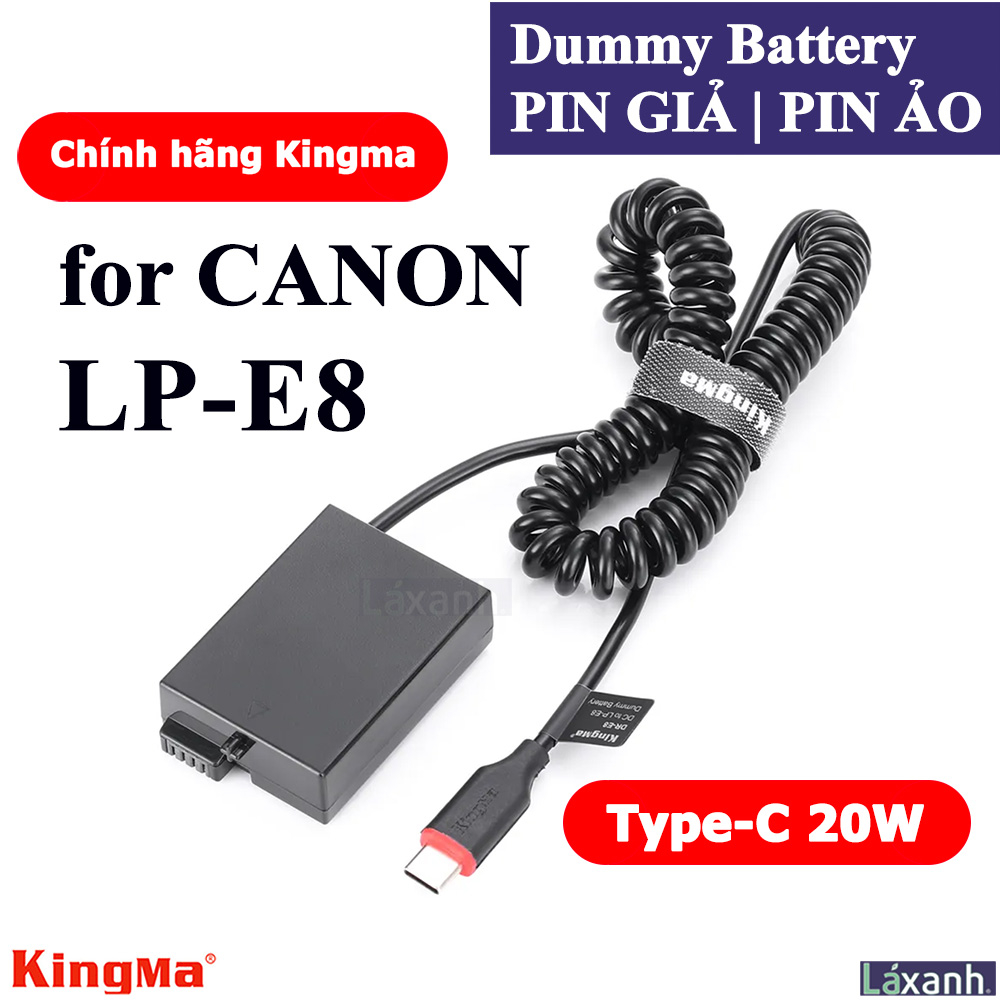 Dummy Type-C Canon LP-E8 | Pin giả pin ảo pin dummy battery Canon EOS ...