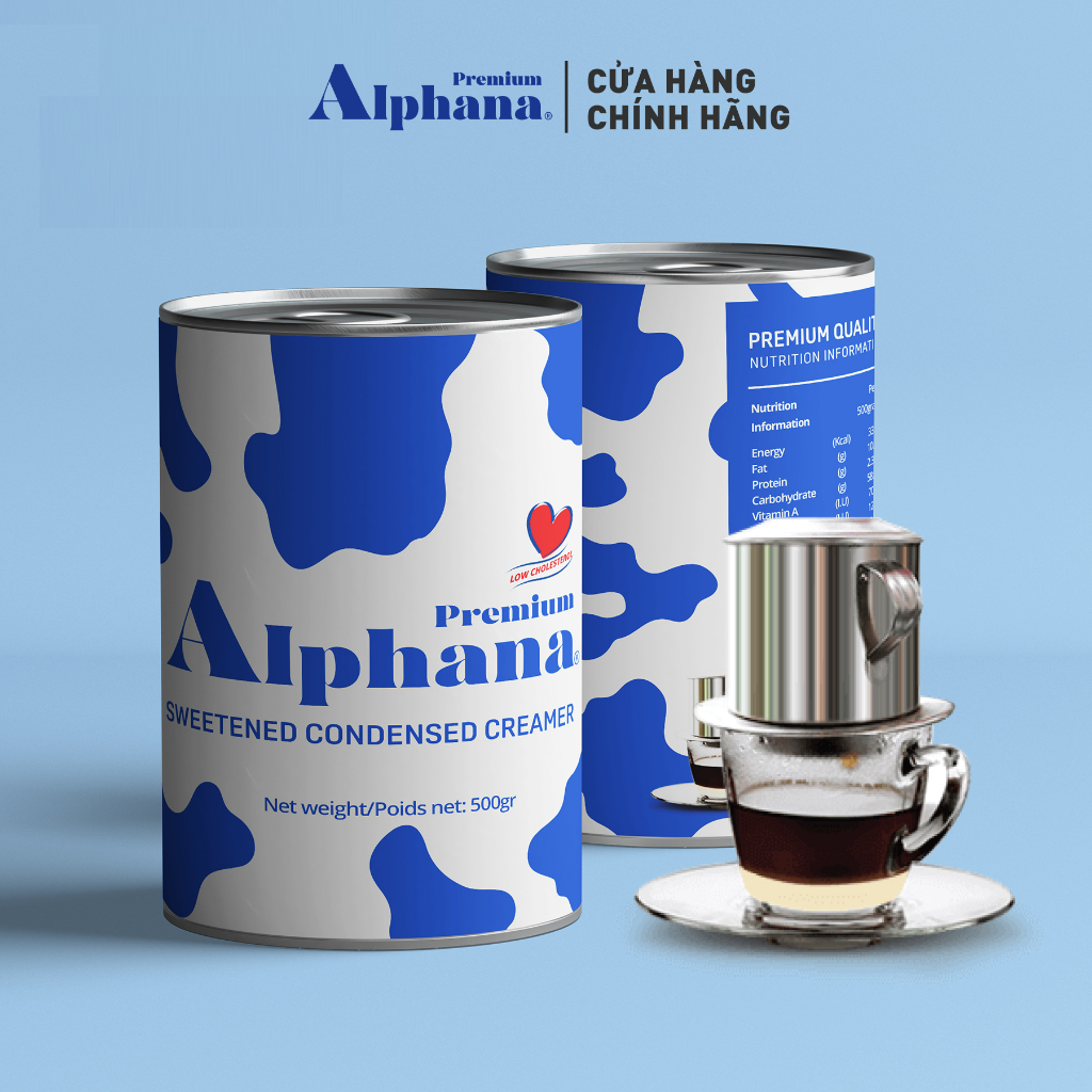 Combo 4 lon Sữa đặc có đường Premium Alphana nhập khẩu Malaysia 500g ...