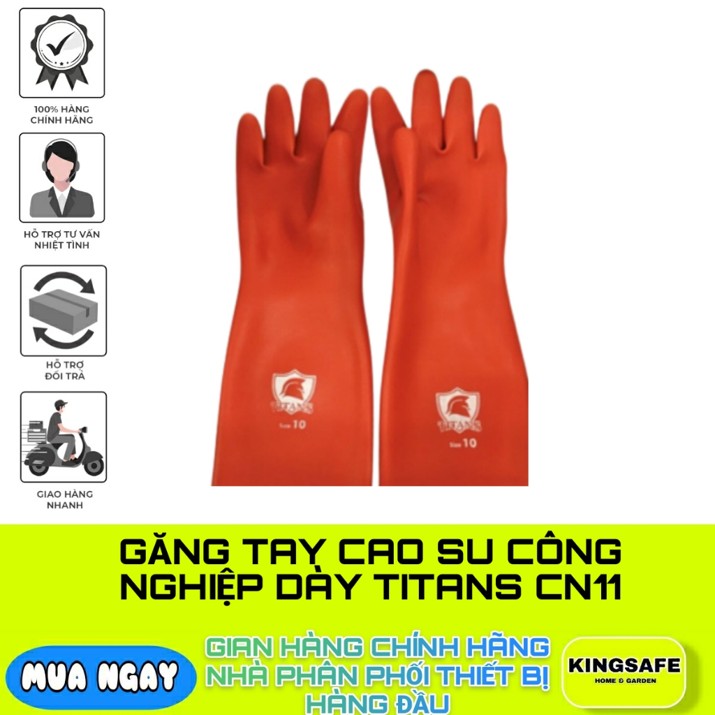 Găng Tay Cao Su Công Nghiệp CN11 Titans Hiệp Sĩ Siêu Dày, SIÊU BỀN ...