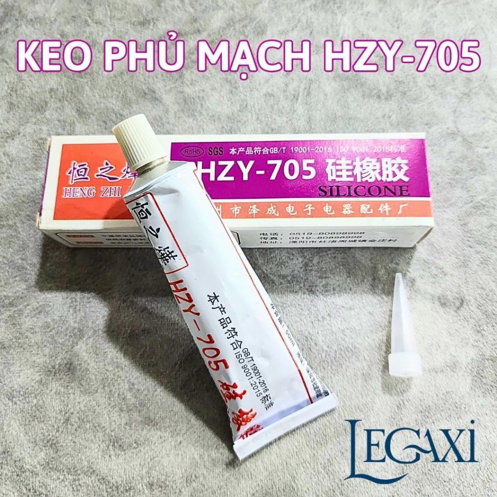Keo Phủ mạch HZY-705 Silicon Trong suốt Bảo vệ bo mạch Chống ẩm Cách điện Chịu nhiệt Chống nước ...