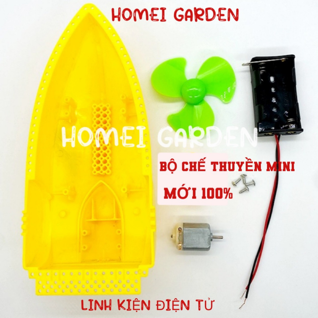 Bộ kit lắp cano tàu thuyền mini gồm vỏ tàu thuyền bằng nhựa motor đế ...