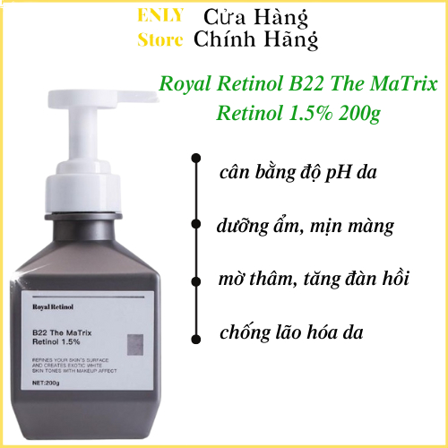 Kem ủ trắng Royal Retinol B22 The Matrix | Kem Ủ Trắng Body Retinol 1.5% (chai 200g) | Shopee ...