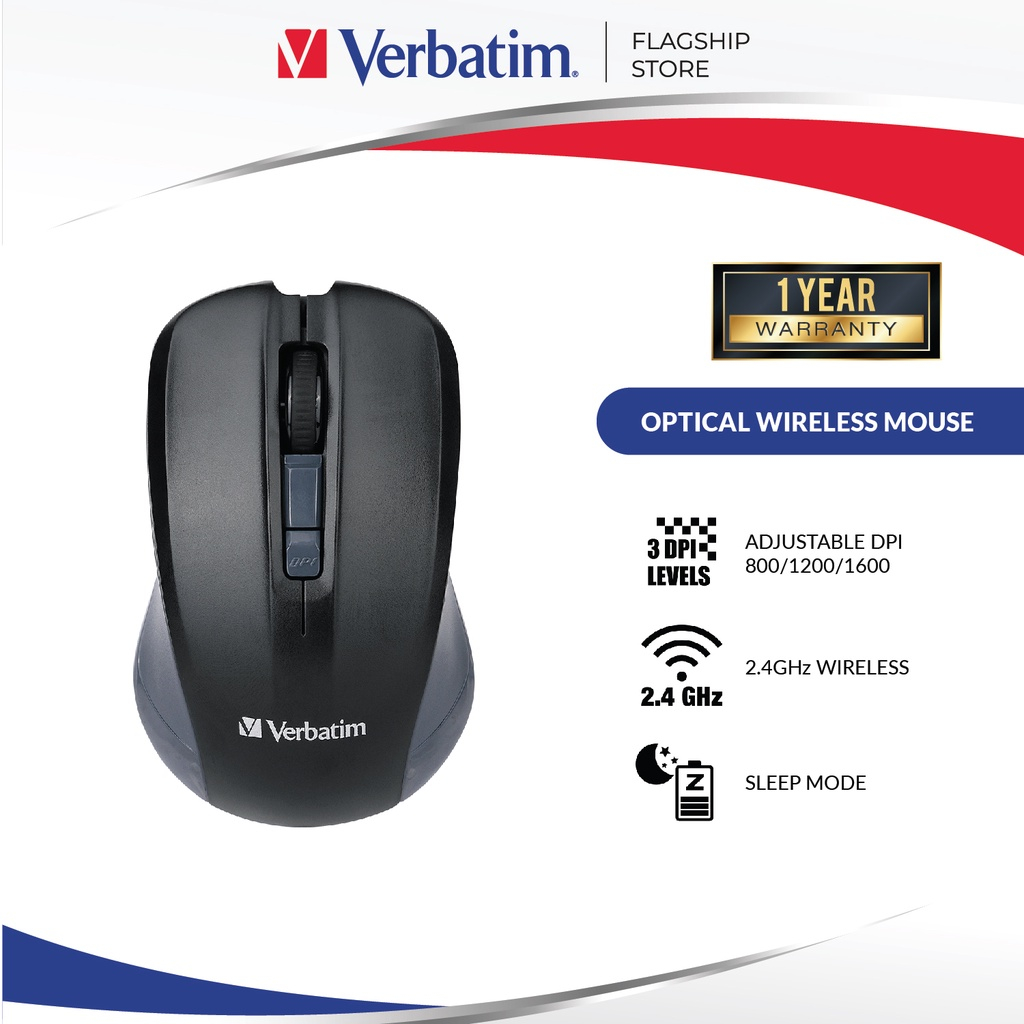Chuột không dây Verbatim USB Optical Wireless Mouse - Model 66432 ...