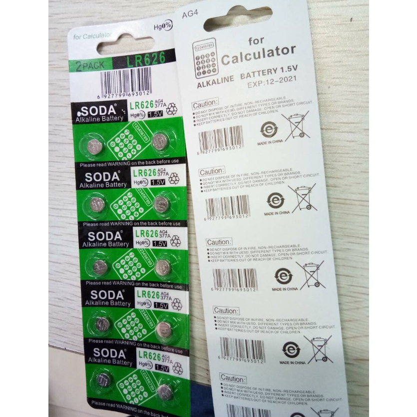 Pin cúc áo, pin đồng hồ AG13 LR44 AG3 LR41 AG10 LR1130 CR2032 LR626 ...