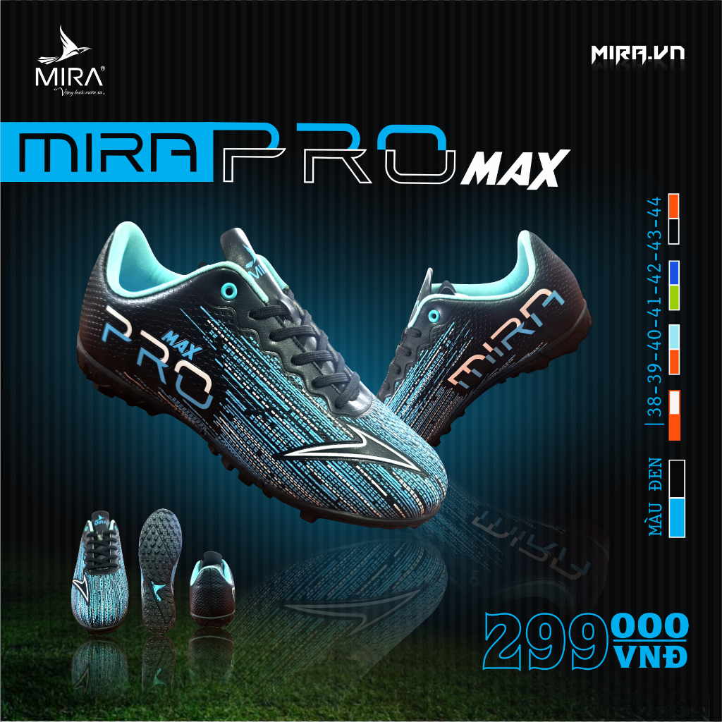 Giày Đá Bóng, Giày Đá Banh Mira Pro Max Chính Hãng Đế Cao Su TF Chống ...