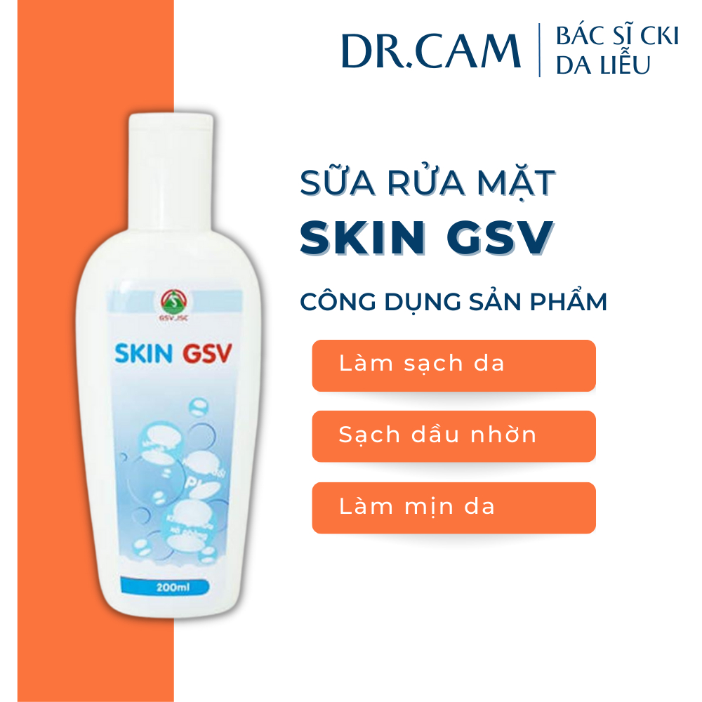 Sữa Rửa Mặt Skin GSV Dịu Nhẹ, Sạch Sâu Dành Cho Da Dầu Mụn, Nhạy cảm ...