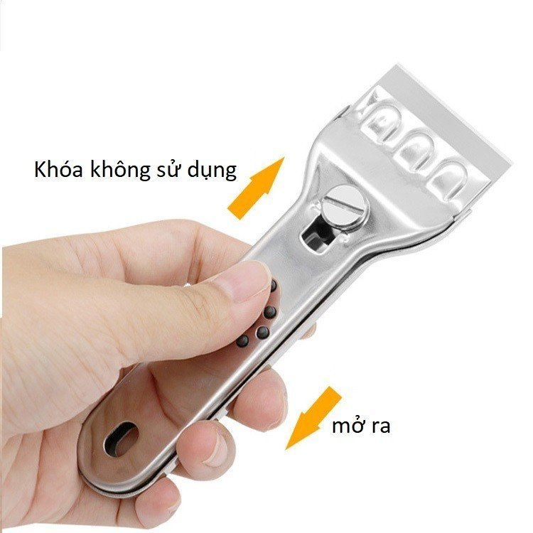 [ TẶNG 5 LƯỠI DAO KÈM ] Dao Cạo Vệ Sinh Bếp Từ, Bếp Gas, sủi đánh bay ...