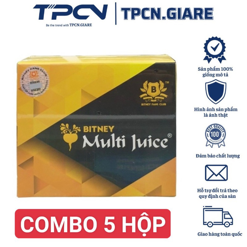 Combo 5 hộp Trà Bitney Multi Juice Malaysia vị cũ (hộp 10 gói)Cân Bằng ...