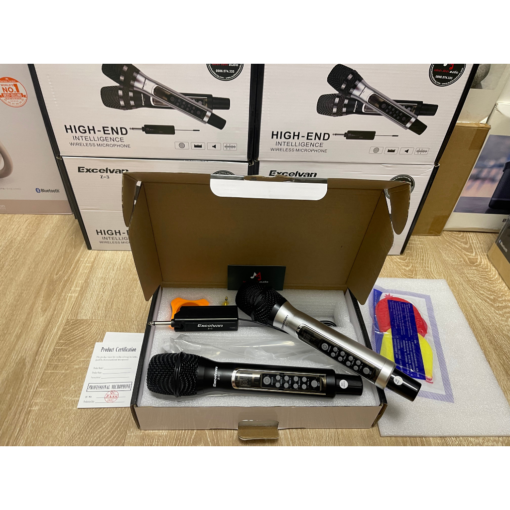 Mic Karaoke không dây Excelvan Z1 Pro/Bộ micro không dây Excelvan Z2 ...