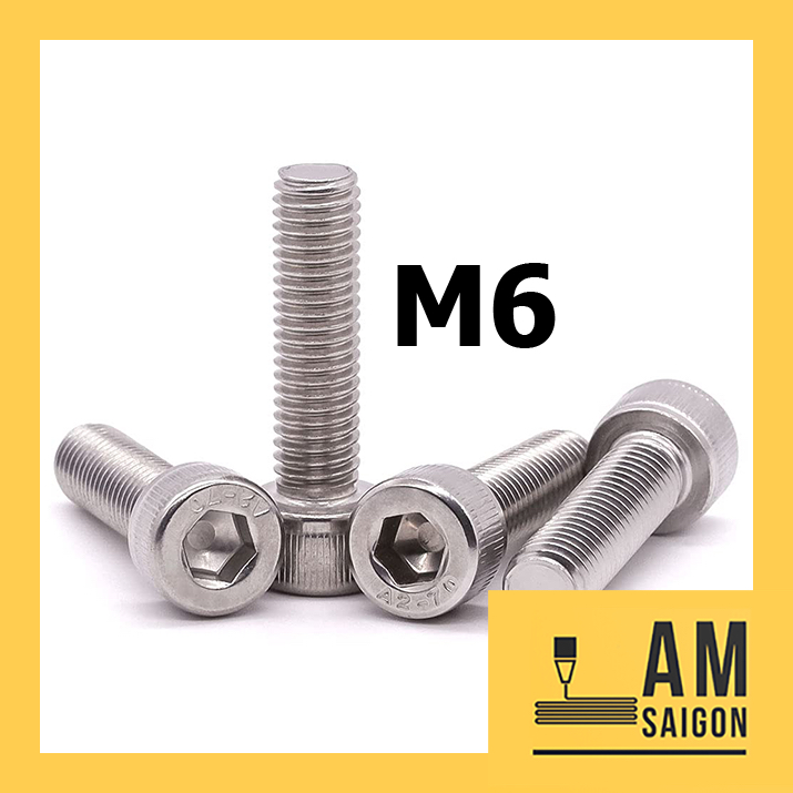 Ốc lục giác (bulong) M6 inox 304 đầu trụ đủ kích thước | Shopee Việt Nam