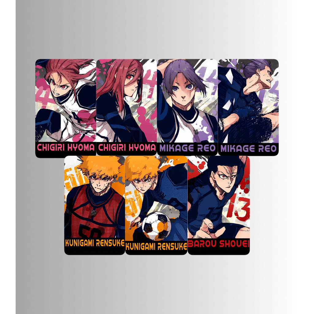 [BLUE LOCK - Card NHỰA Phản quang] Card bo góc các nhân vật anime Blue ...