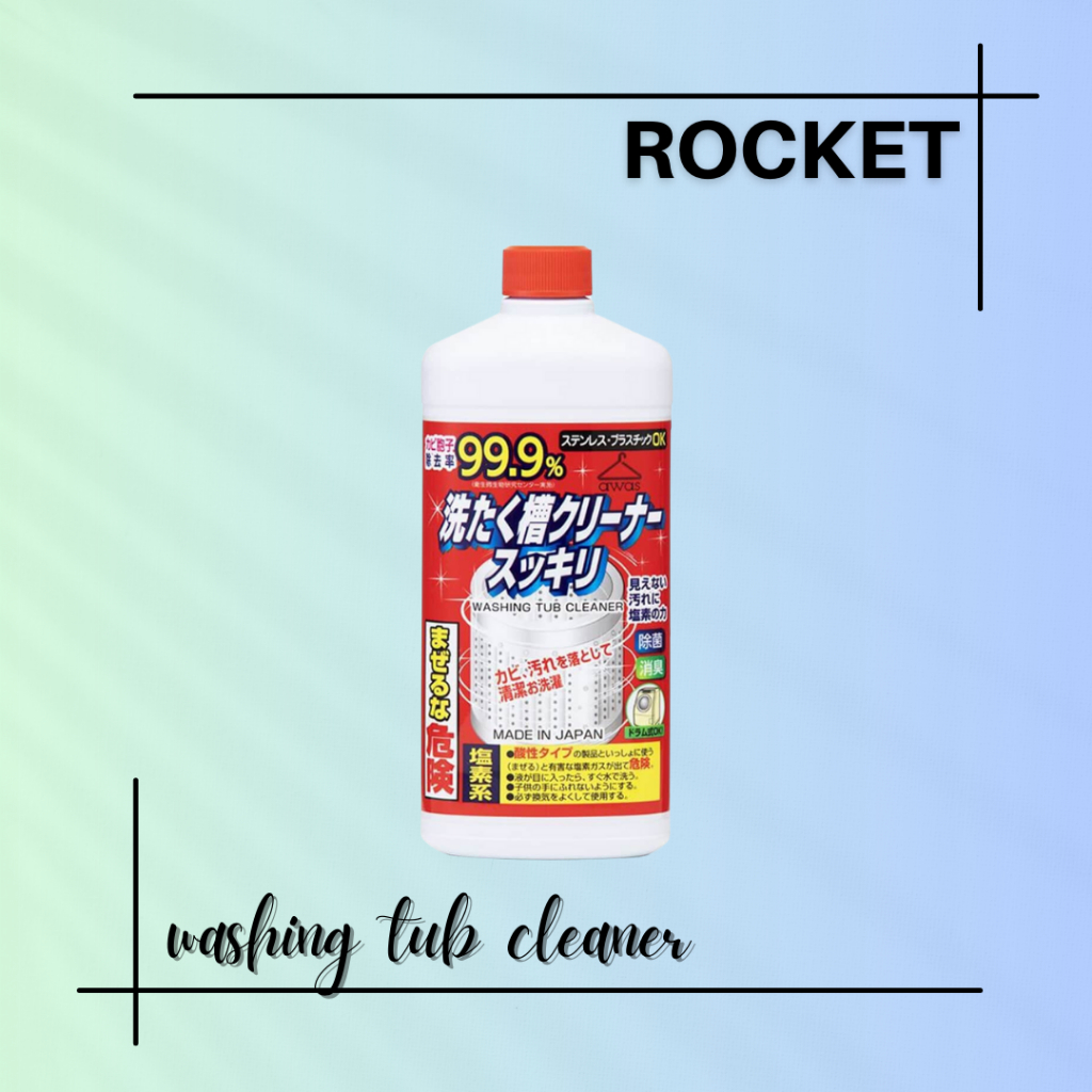 Nước tẩy lồng máy giặt Rocket 99.9% chai 550g dùng cho máy giặt cửa ...