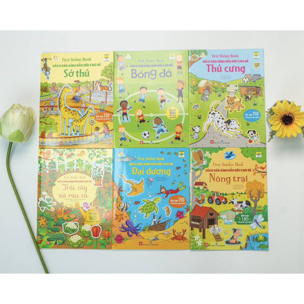 Sách - First sticker book - Sách dán hình đầu đời cho bé (6 cuốn có mã ...