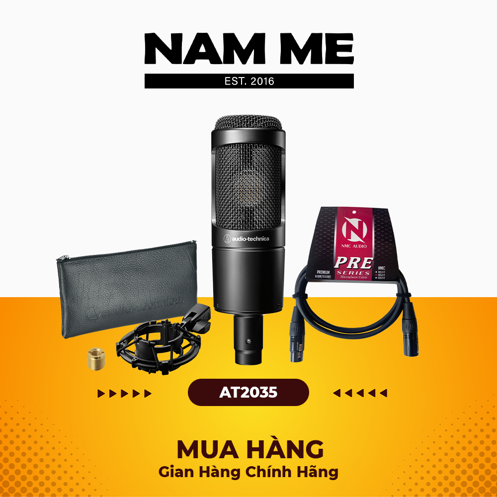 (Tặng dây micro) Audio-Technica AT2035 - Hàng chính hãng - Micro thu âm ...